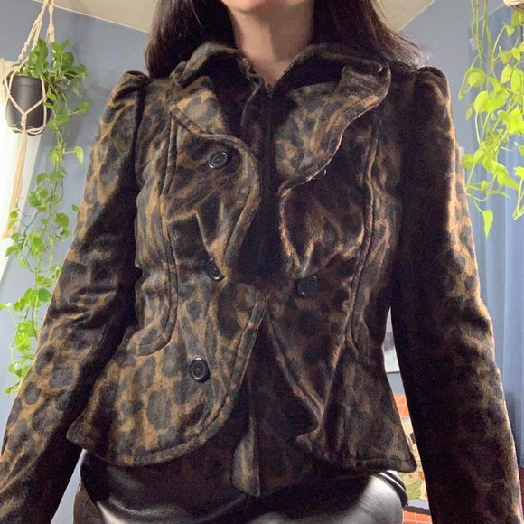 Jackets & Coats | Y2k Leopard Print Jacket | Poshmark